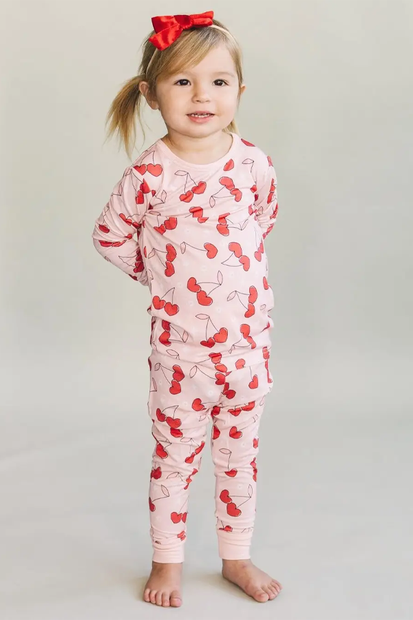 Lucky Panda Kids Kid's Cherry Heart Kids Bamboo Set