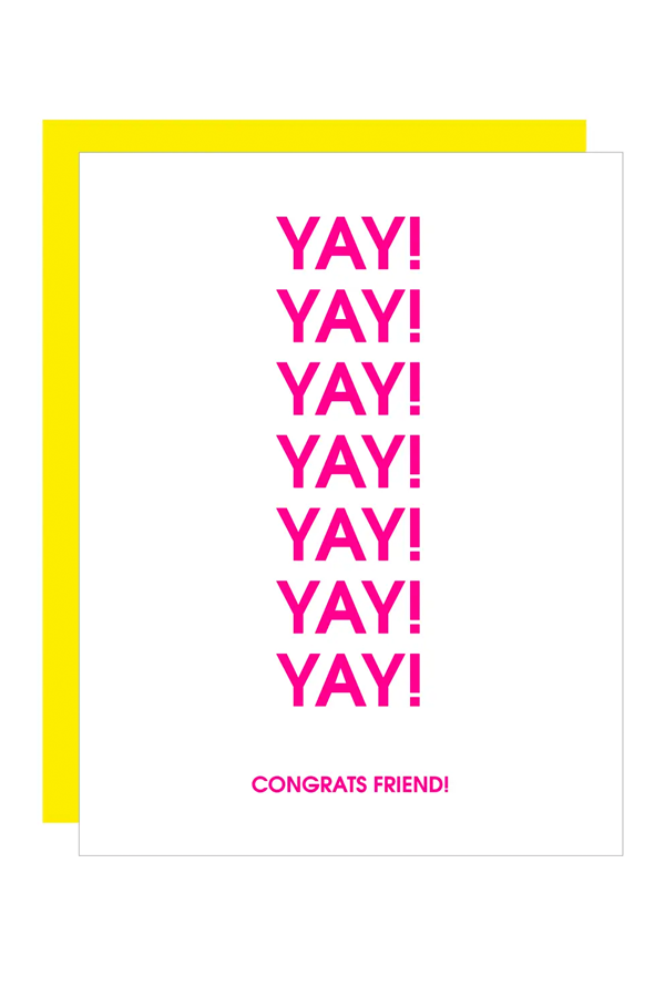Chez Gagne Yay! Yay! Yay! Congrats Friend Card