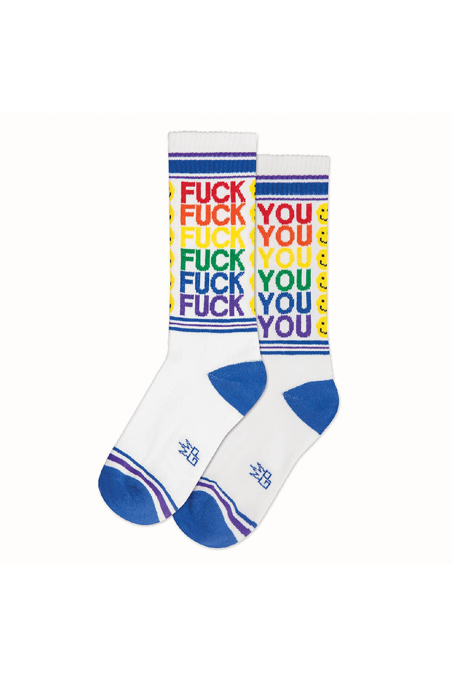 Fuck You Smiley Ribbed Gym Sock – West of Camden